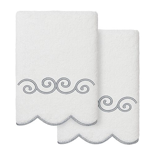 Click here for Linum Home Textiles Symmetra Scallop 2-pc. Embelli... prices
