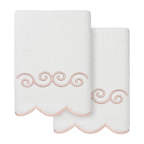 Click here for Linum Home Textiles Symmetra Scallop 2-pc. Embelli... prices
