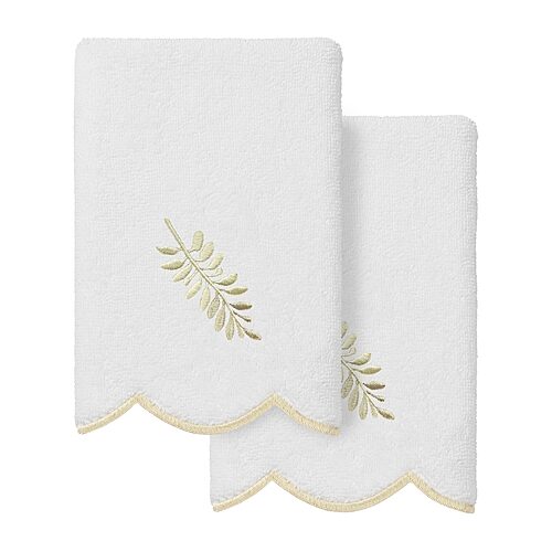 Click here for Linum Home Textiles Fern Toss Scallop 2-pc. Embell... prices