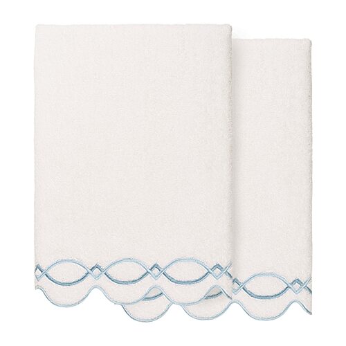 Click here for Linum Home Textiles Diamond Chain Scallop 2-pc. Qu... prices