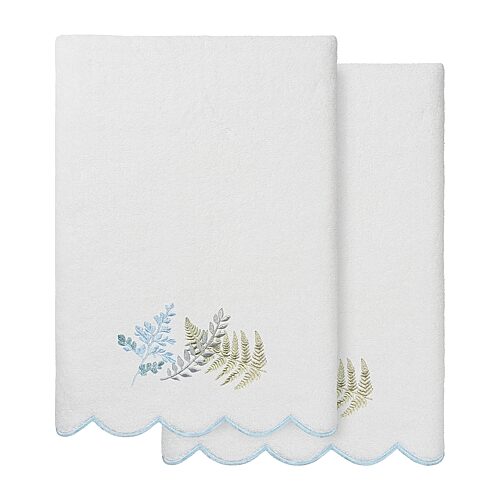 Click here for Linum Home Textiles Fern Toss Scallop 2-pc. Quick... prices