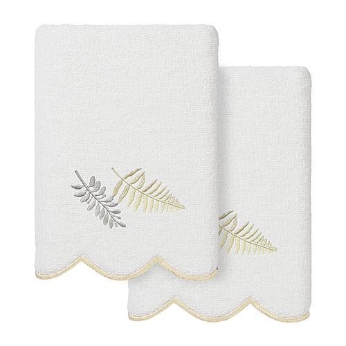 Click here for Linum Home Textiles Fern Toss Scallop 2-pc. Embell... prices