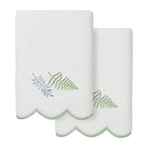 Click here for Linum Home Textiles Fern Toss Scallop 2-pc. Embell... prices