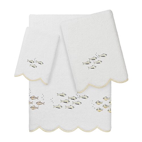 Click here for Linum Home Textiles Fish School Scallop 3-pc. Quic... prices