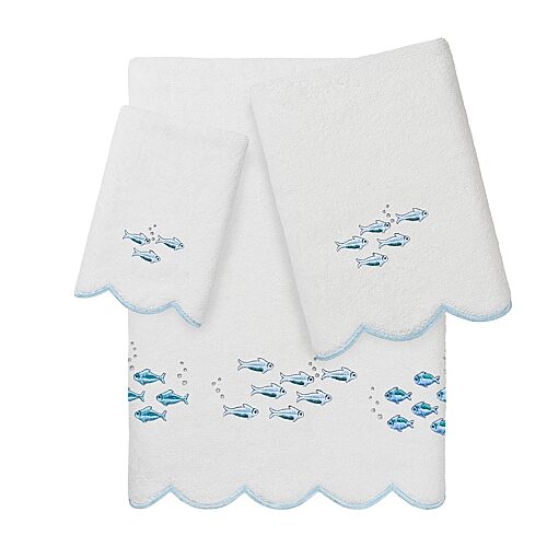 Click here for Linum Home Textiles Fish School Scallop 3-pc. Quic... prices