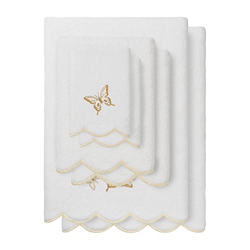 Click here for Linum Home Textiles Britney Scallop 6-pc. Quick Dr... prices