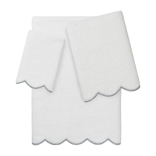 Click here for Linum Home Adornia Scallop Cotton 3-Pc. Towel Set... prices