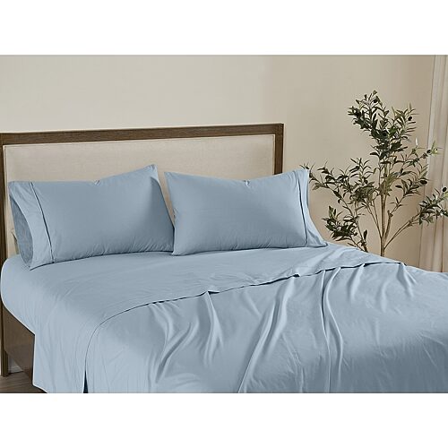 Click here for Brooklyn Loom Solid Cotton Percale 3-Pc. Sheet Set... prices