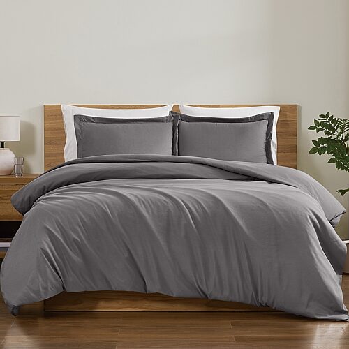 Click here for Truly Soft Everyday Duvet Cover Set  One Size  Gra... prices