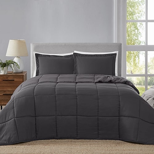 Truly Soft Everyday Reversible 3-Pc. Comforter Set  Full/Queen - Dark Gray