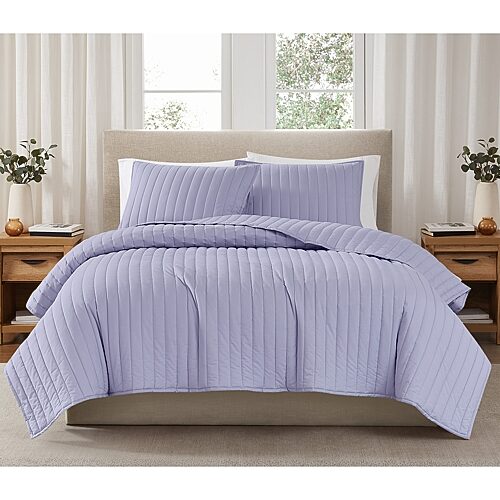Click here for Brooklyn Loom Solid Cotton Percale 3pc. Quilt Set prices