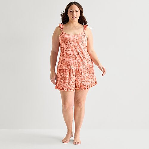 Click here for Ambrielle Womens Square Neck Sleeveless 2-pc. Plus... prices