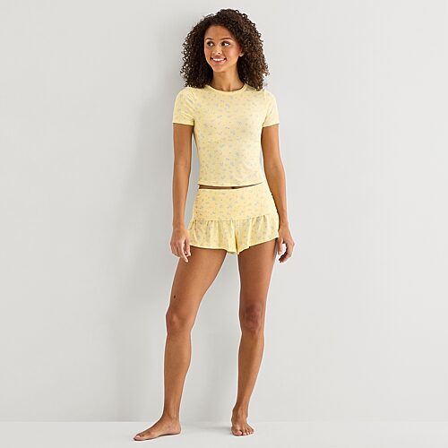Click here for Arizona Cloud Kissed Womens Juniors Pajama Shorts... prices