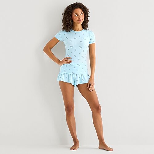 Click here for Arizona Cloud Kissed Womens Juniors Pajama Shorts... prices