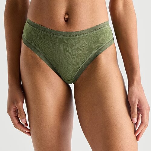 Click here for Ambrielle Smooth Lace Thong Panty  Medium  Green prices