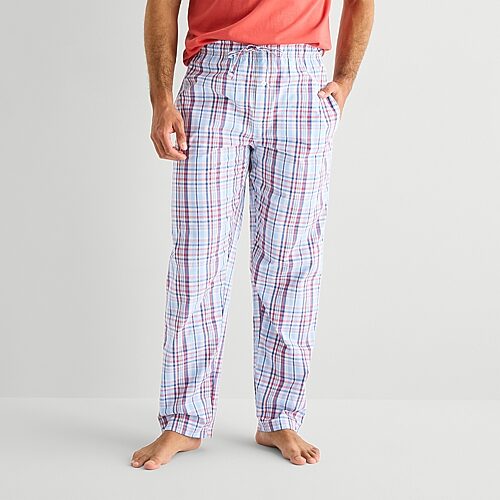 Click here for St. Johns Bay Mens Poplin Pajama Pants  Small  Red prices