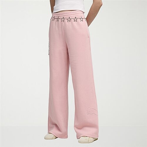 Click here for PUMA Womens Wide Leg High Rise Relaxed Fit Sweatpa... prices