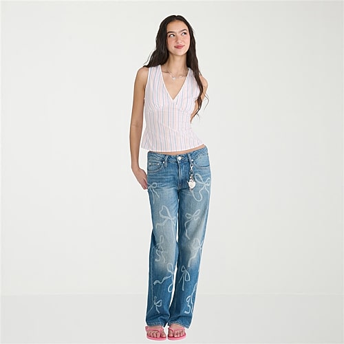 Click here for AEROPOSTALE Womens Juniors Mid Rise Baggy Fit Jean... prices
