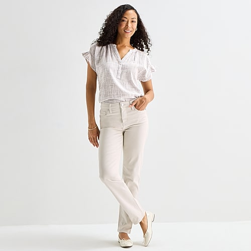 Click here for Liz Claiborne Lana Womens High Rise Straight Leg J... prices