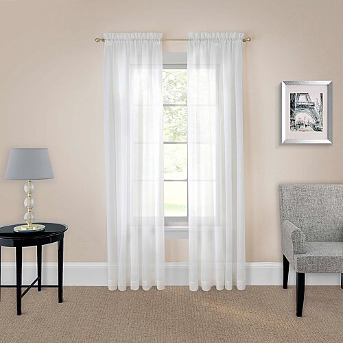 Click here for Eclipse Victoria Voile Rod Pocket Sheer Set of 2 C... prices