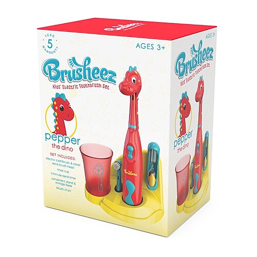 Click here for Brusheez Kids Electric Toothbrush Dinosaur Set - R... prices