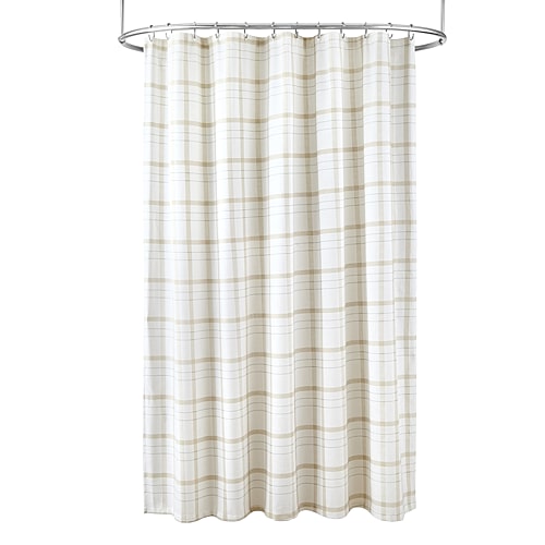 Click here for Linden Street Plaid Shower Curtain  One Size  Gree... prices