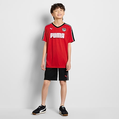 Click here for Puma Boys 8-16 V-Neck Puma Logo Short-Sleeve T-Shi... prices