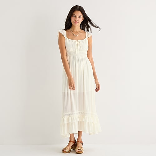 Click here for Arizona Womens Juniors Midi Square Neck Sleeveless... prices