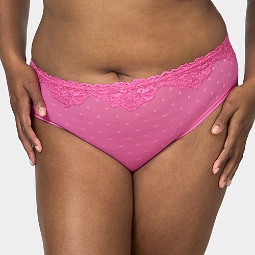 Click here for Curvy Couture Sheer Whisper High Cut Brief Panty-1... prices