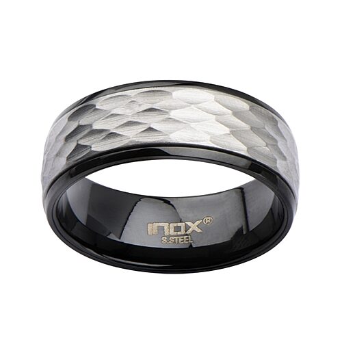 Click here for Mens Hammered Two-Tone Stainless Steel Band  9  Mu... prices