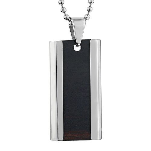Click here for Mens Two-Tone Stainless Steel Dog Tag Pendant Neck... prices