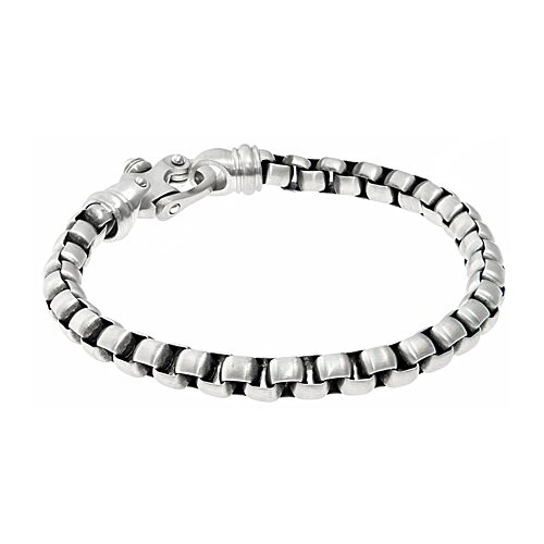 Click here for Mens Stainless Steel Round Box Chain Bracelet with... prices