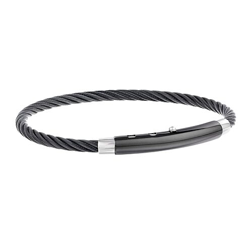 Click here for Mens Black IP Stainless Steel Chain Bracelet  One... prices