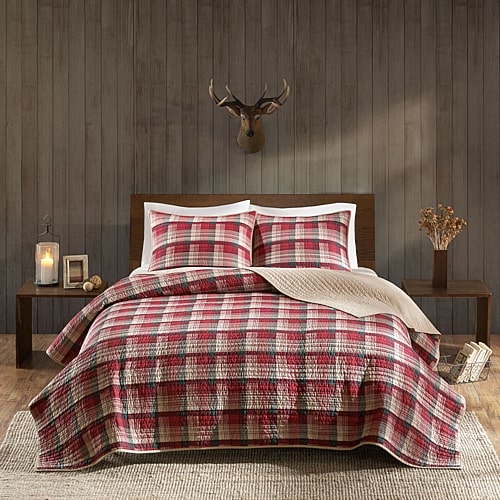 Woolrich Tasha Cotton Quilt Mini Set  One Size  Red