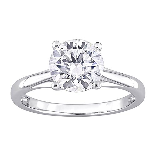 Click here for Womens Lab Created White Moissanite 10K Gold Solit... prices