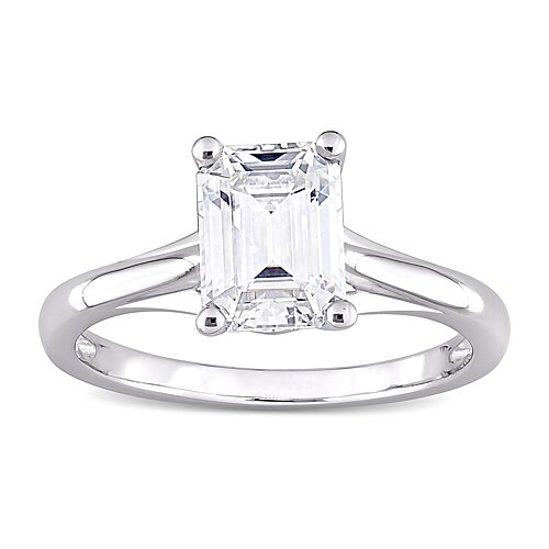 Click here for Womens Lab Created White Moissanite 10K Gold Solit... prices