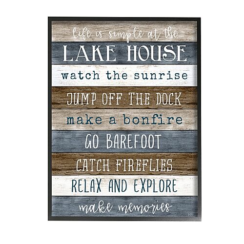 Click here for Stupell Industries Life Is Simple Lake House List... prices