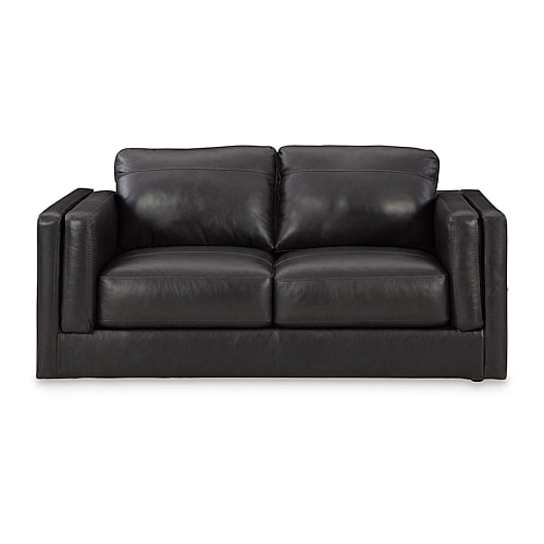 Click here for Signature Design By Ashley Amiata Leather Loveseat... prices