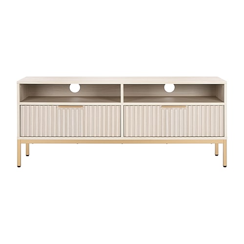 Click here for Lylia 2 Drawer 2 Shelf Media Stand - Bleached whit... prices