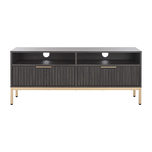 Click here for Lylia 2 Drawer 2 Shelf Media Stand - Distressed bl... prices