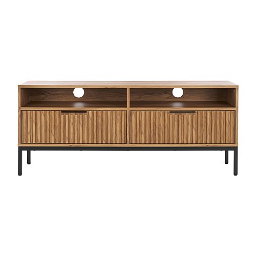Click here for Lylia 2 Drawer 2 Shelf Media Stand - Oak/black prices