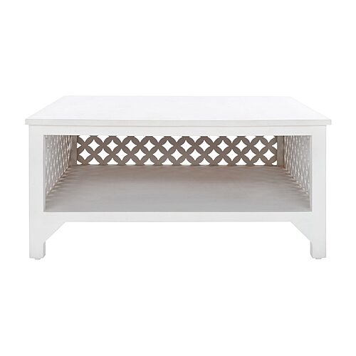 Click here for Squall Square 1 Shelf Coffee Table - White wash prices