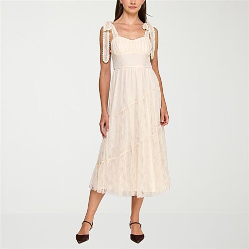 Click here for Trixxi Womens Juniors Midi Sweetheart Neck Sleevel... prices