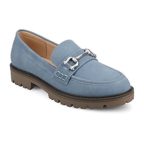 Journee Collection Womens Jessamey Slip On Loafers - Blue
