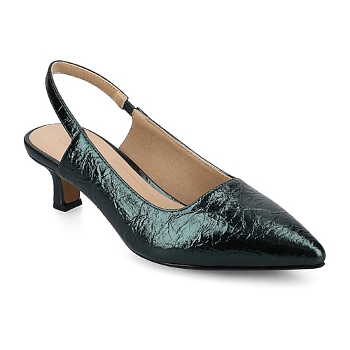 Journee Collection Womens Paulina Pointed Toe Slingback Pumps - Pine