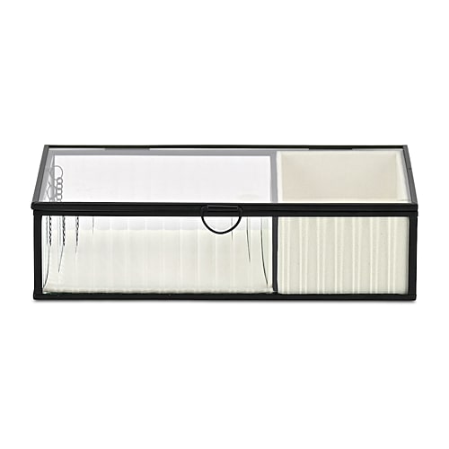 Click here for Cheungs Glass Box With Two Padded Compartments Jew... prices