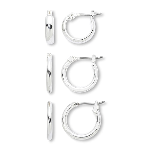 Click here for Mixit Hypoallergenic Silver-Tone 3-pr. Hoop Earrin... prices