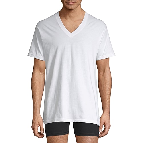 Click here for Stafford Ultra Soft Mens 4 Pack Short Sleeve V Nec... prices