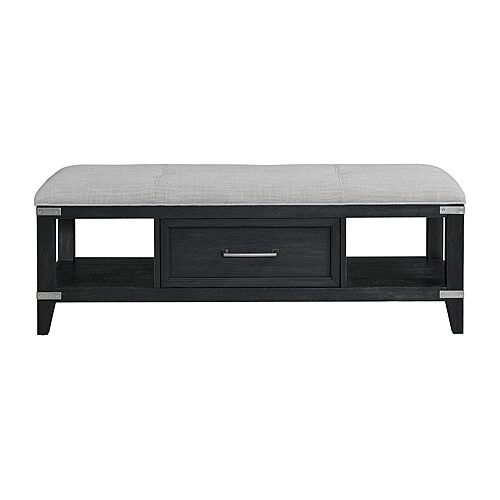 Click here for The Addyson Bedroom Collection Bench  One Size  Bl... prices