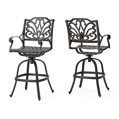 Alfresco 2-pc. Swivel Bar Stool  One Size  Brown